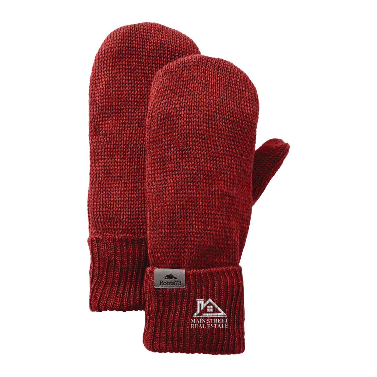 Buy Roots73 Heather Fleece-Lined Rib Knit Cuffed Mittens | iPromo